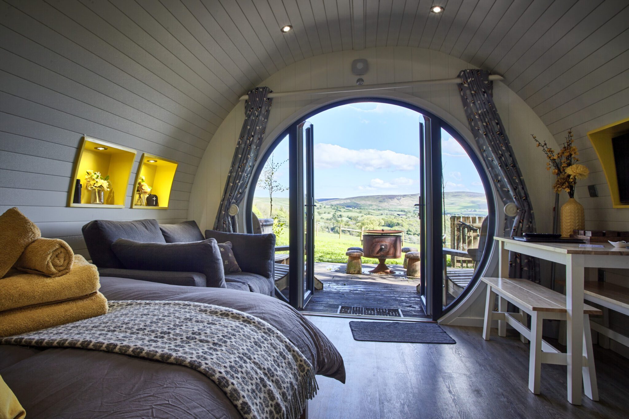 Luxury Camping Pods for Glamping Holidays in Yorkshire: Catgill Farm